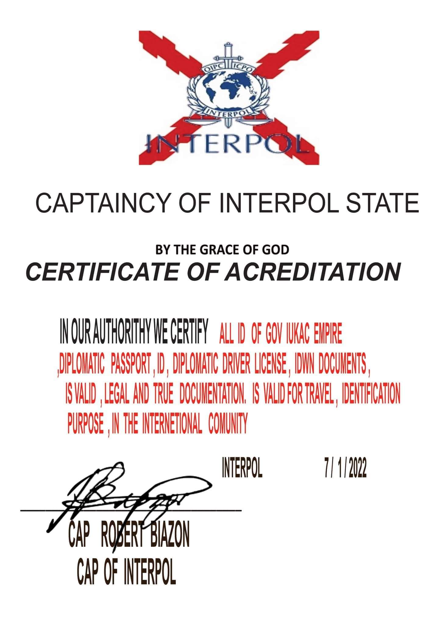 CERTIFICATION OF INTERPOL » Aira News Agency